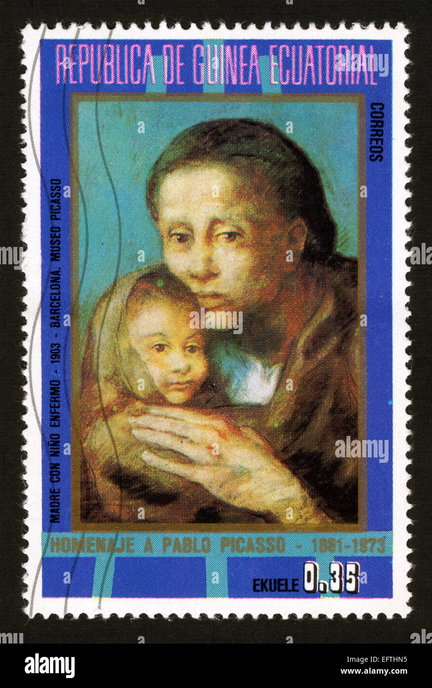 Equatorial guinea post mark stamp hi-res stock photography and images ...