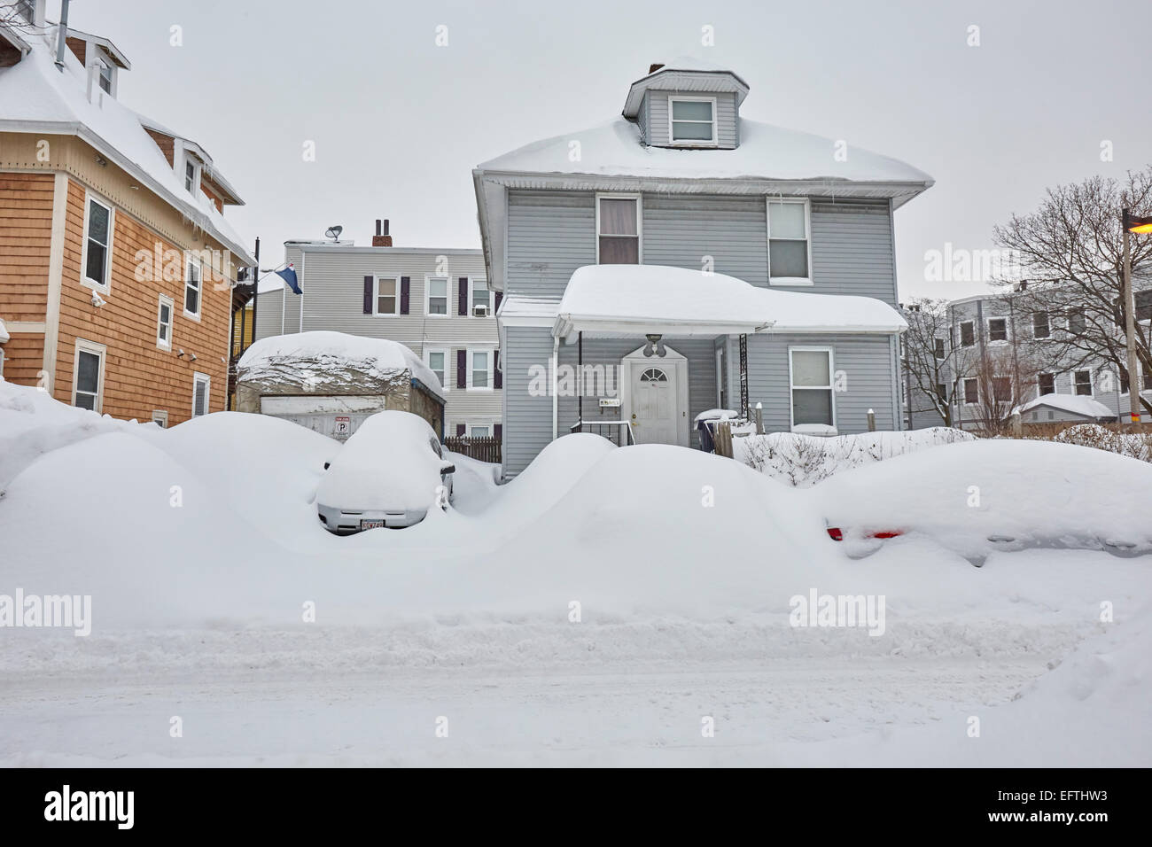 Boston, MA, US. 10th February, 2015. Aftermath of Snow storm Marcus ...