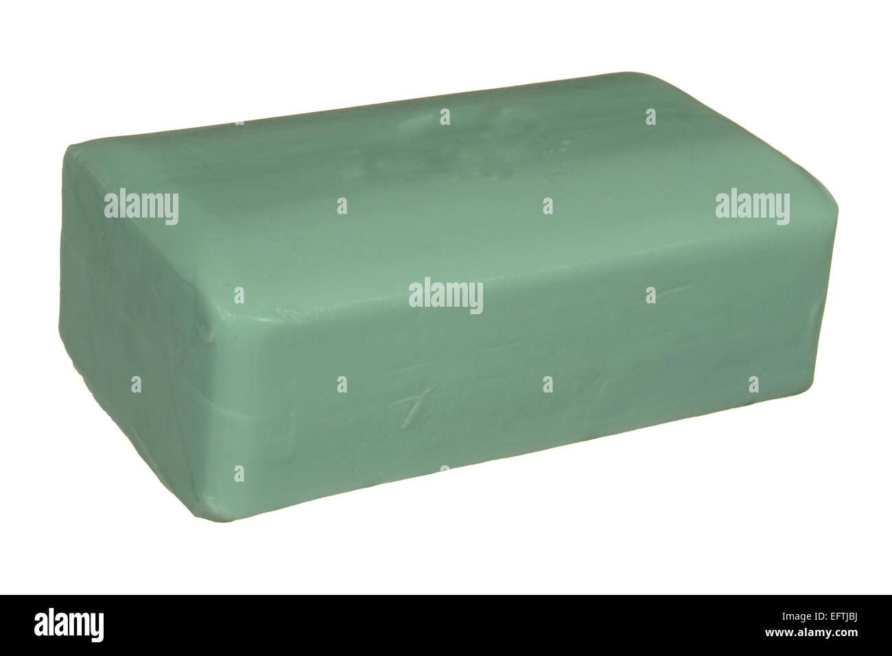 Cake of soap green isolated on white background Stock Photo - Alamy