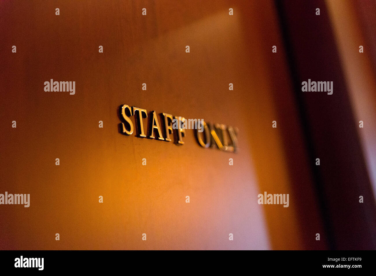 Staff only door sign Stock Photo - Alamy