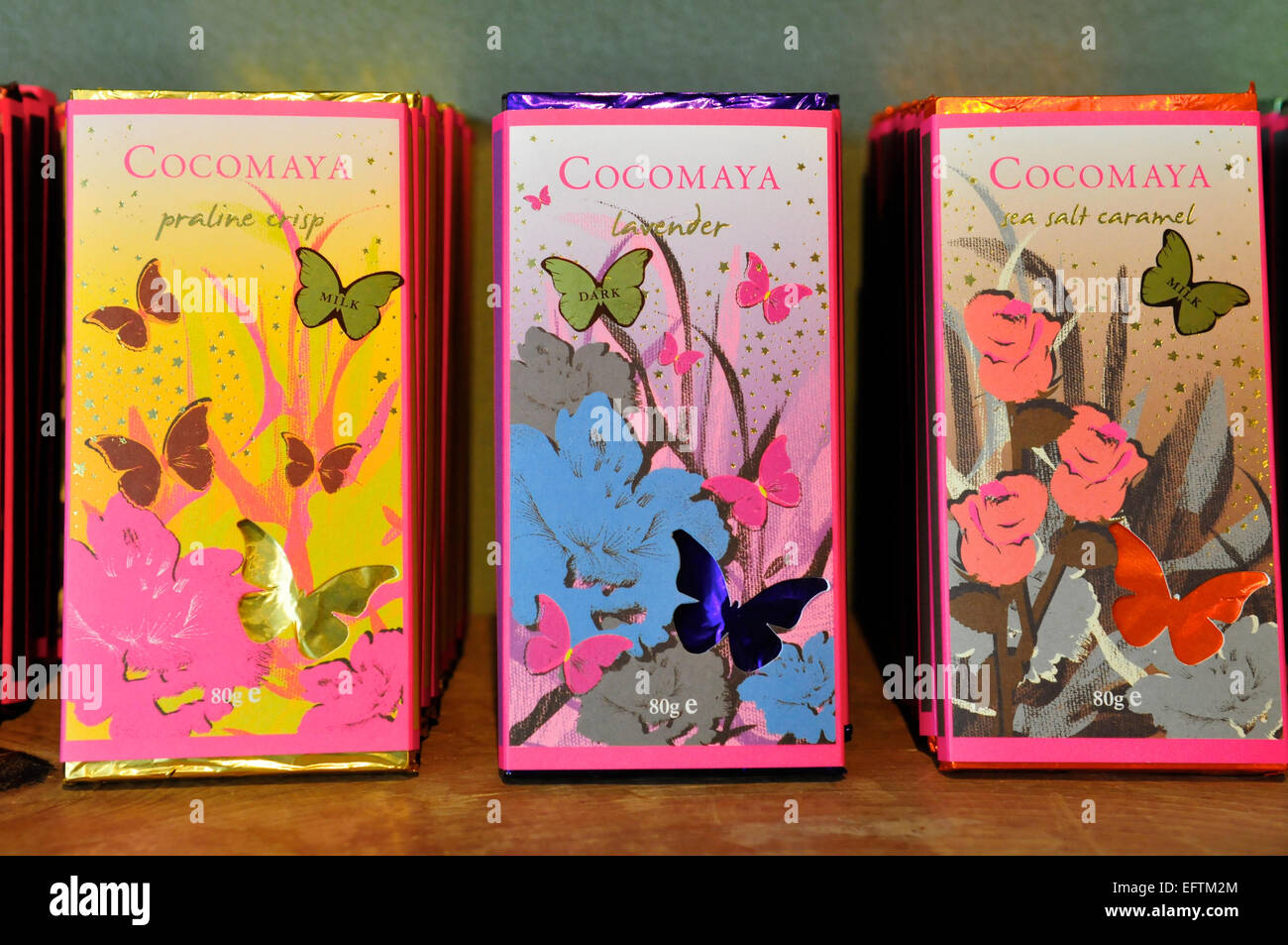 Cocomaya Chocolate Bars, Cocomaya Shop, London, UK Stock Photo - Alamy