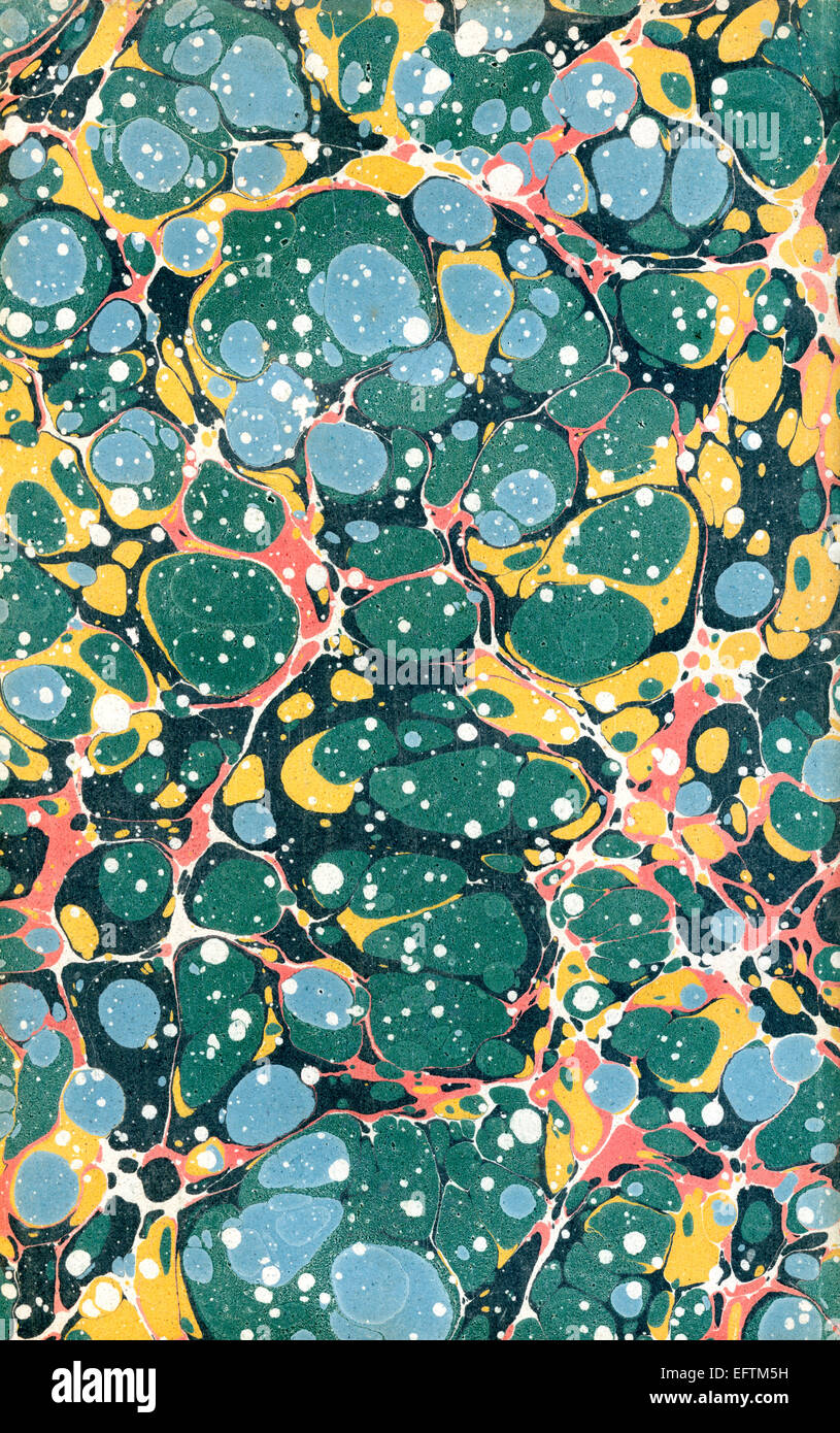 Decorative endpaper from a nineteenth century book Stock Photo - Alamy