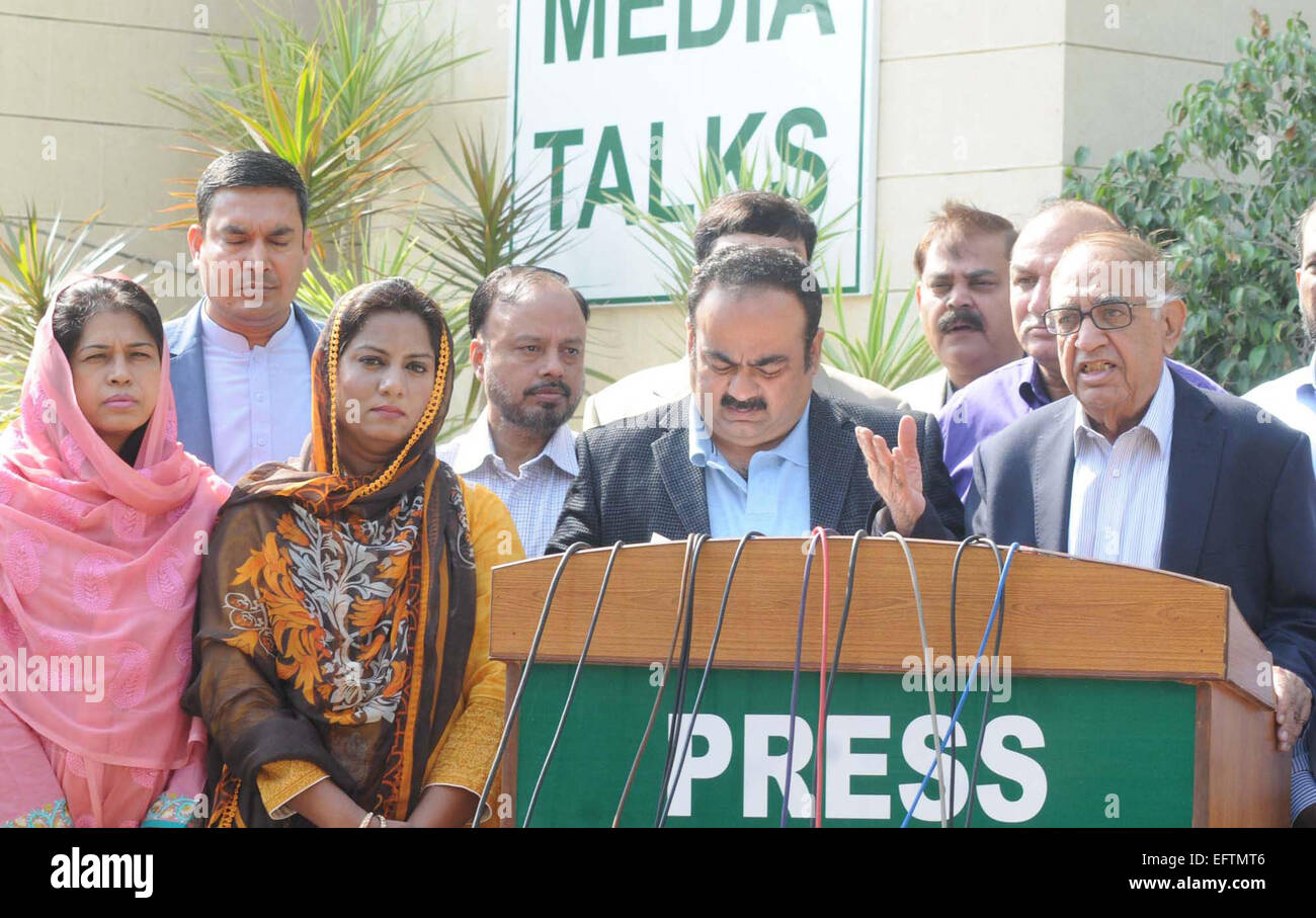 Karachi, Pakistan. 10th February, 2015. MQM member of Sindh Assembly ...