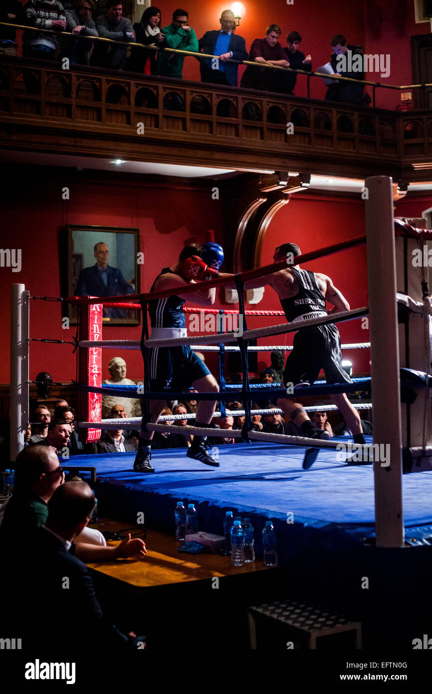 town v gown university amateur boxing - Oxfprd Union Stock Photo - Alamy