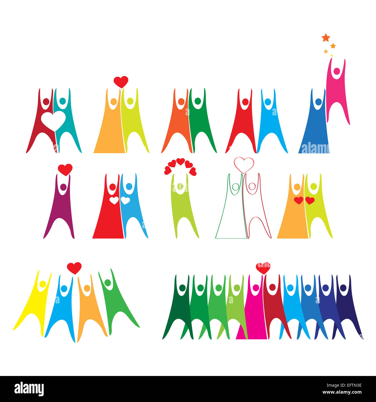 set of social icons and symbols Stock Photo - Alamy