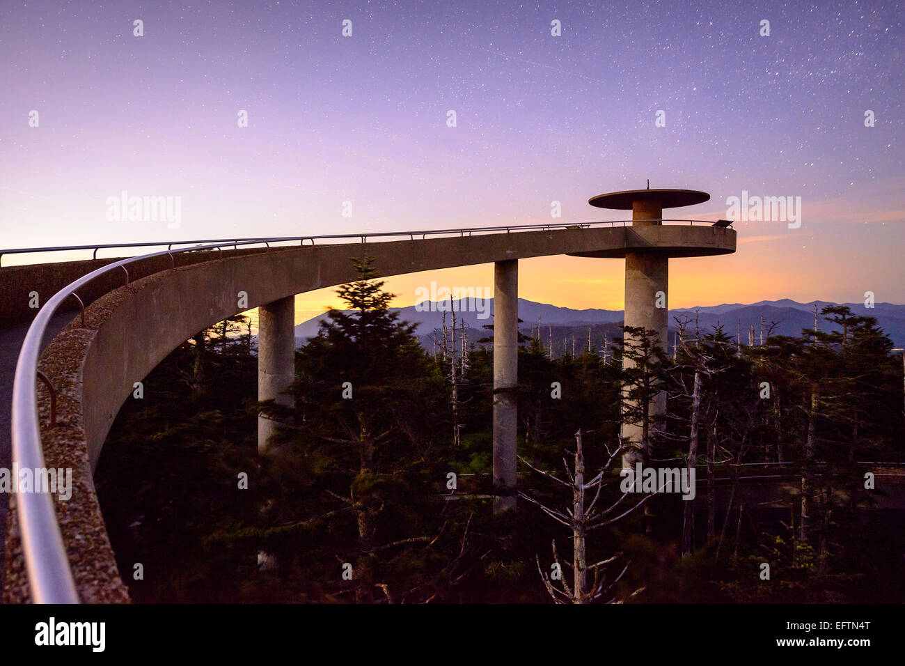 Clingman's Dome in the Great Smoky Mountains of Tennessee Stock Photo ...