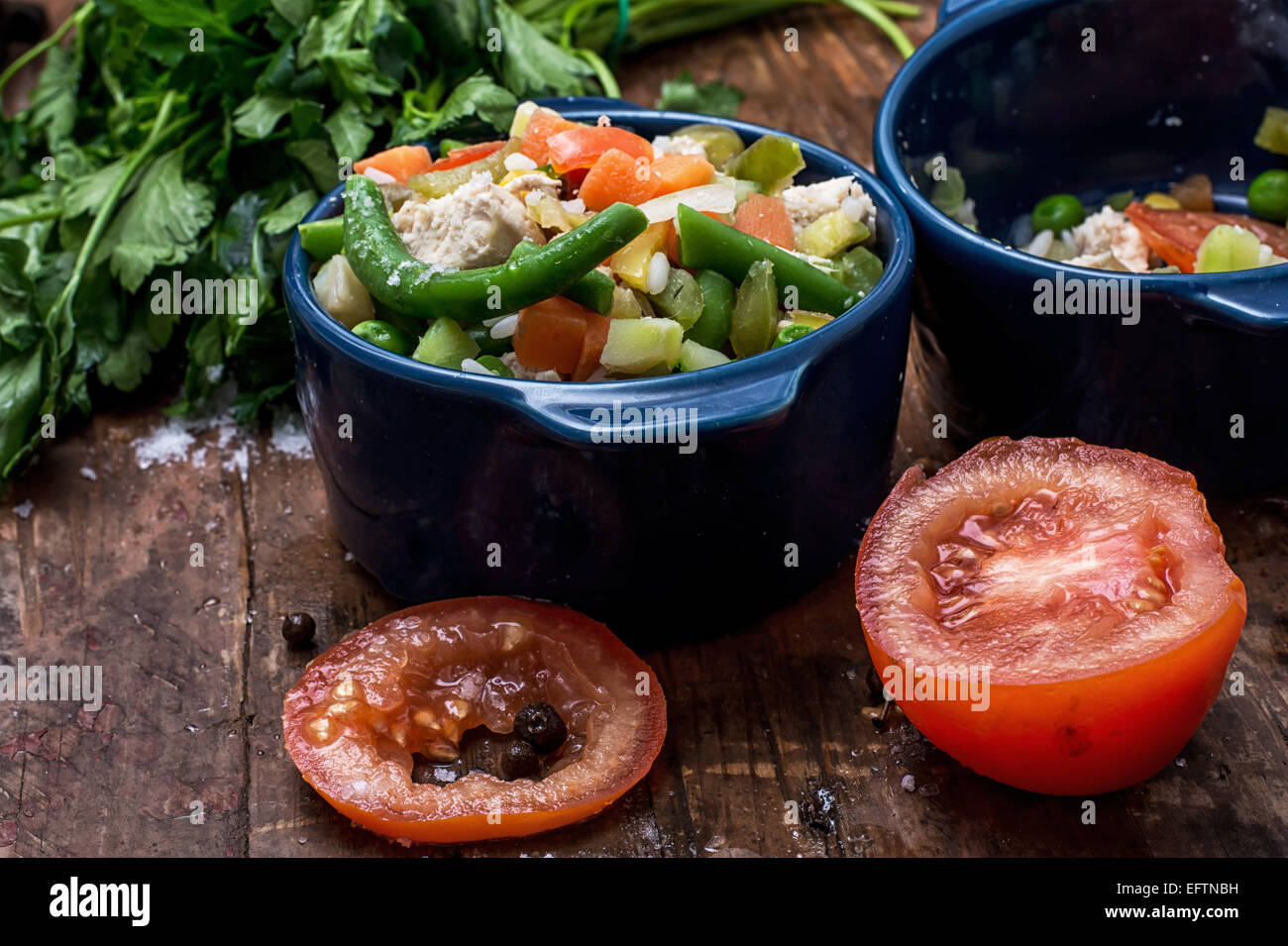 fragrant vegetable stew cooked in a ceramic pot Stock Photo - Alamy