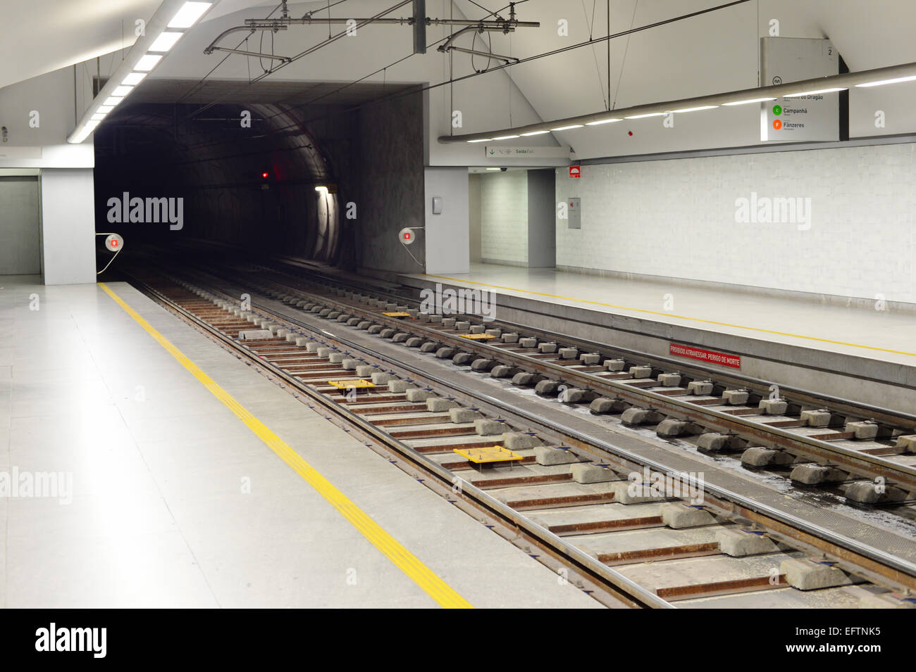 Empty metro station in Porto, Portugal Stock Photo - Alamy