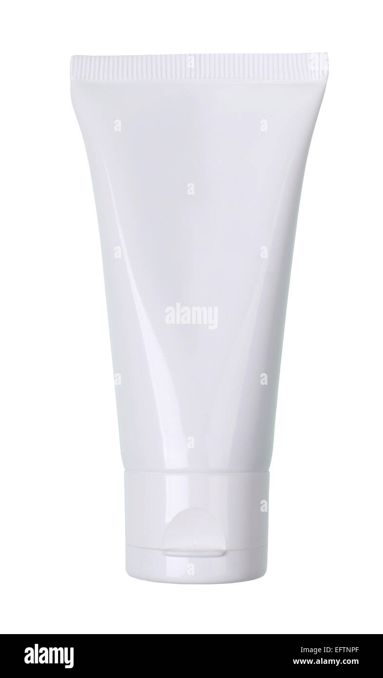 Tube Of Cream or Gel white plastic product isolated on white, clipping ...