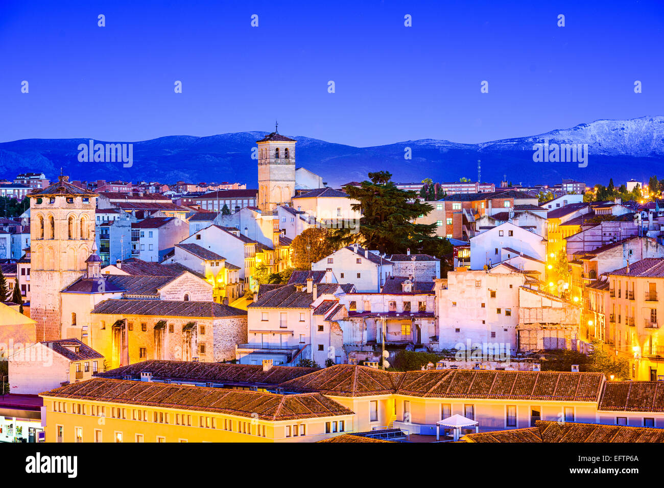 Segovia, Spain old town cityscape Stock Photo - Alamy