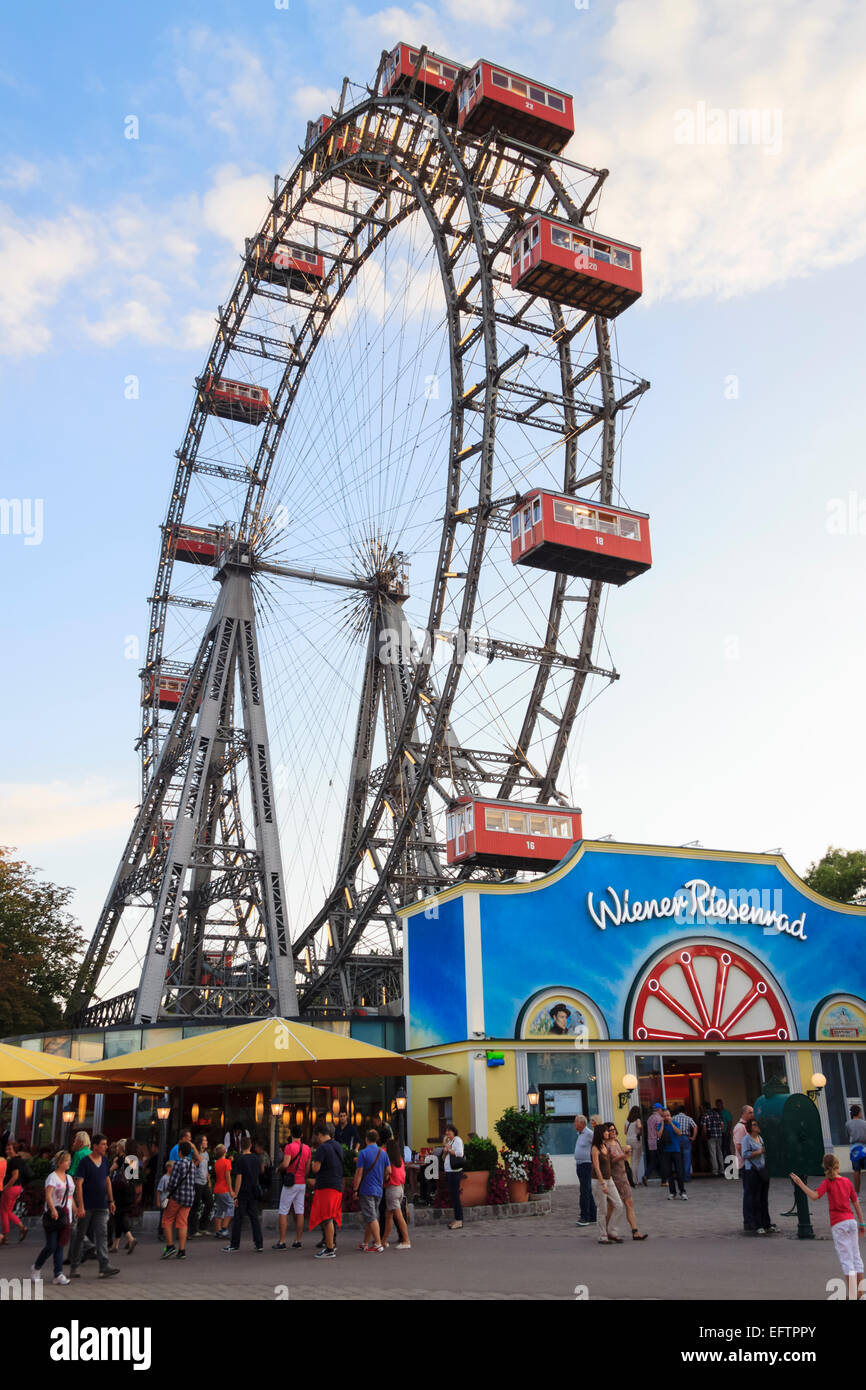 Wiener Riesenrad at the Prater amusement park in Leopoldstadt, Vienna ...
