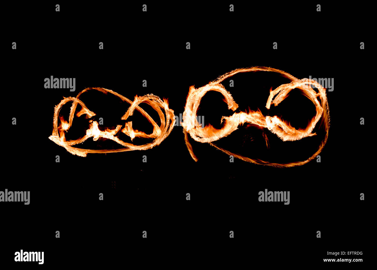 Fire Show Flaming Trails Stock Photo - Alamy