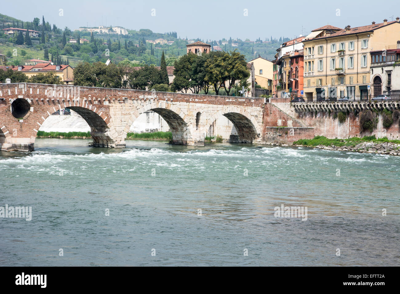 Ponte Pietra bridge in Verona (Italy Stock Photo - Alamy