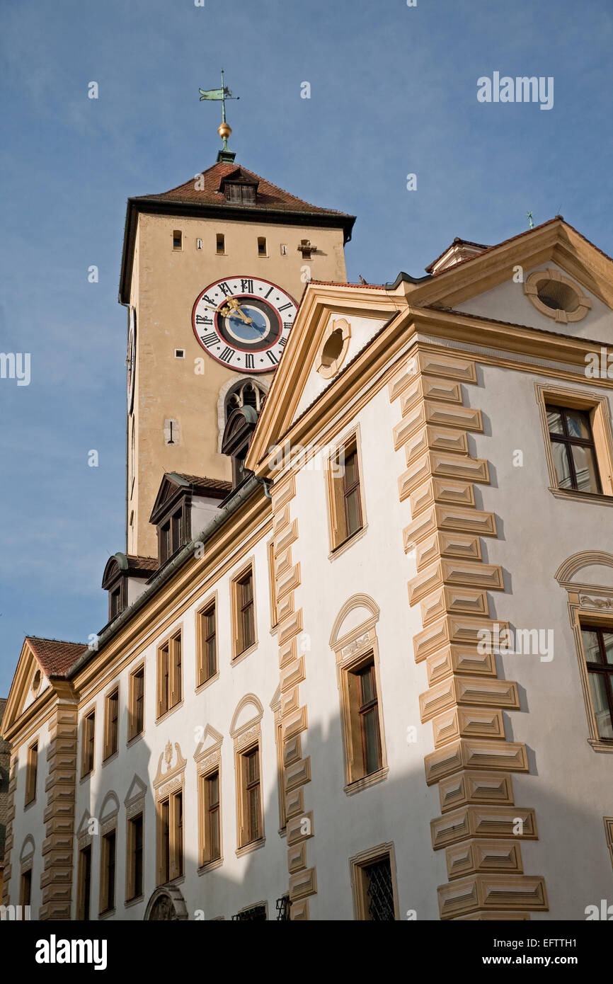 Clock tower in regensburg hi-res stock photography and images - Alamy