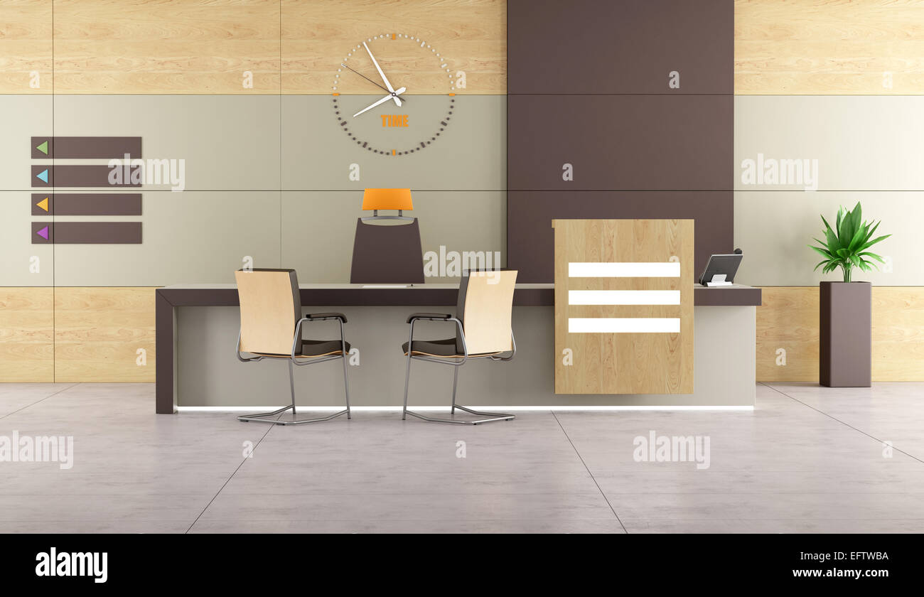 Modern design reception desk hi-res stock photography and images - Alamy