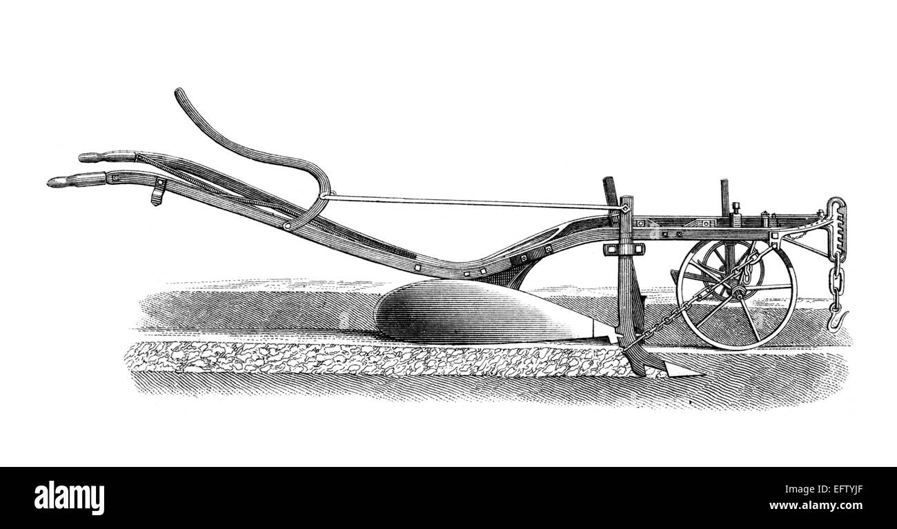 Victorian plough Cut Out Stock Images & Pictures - Alamy