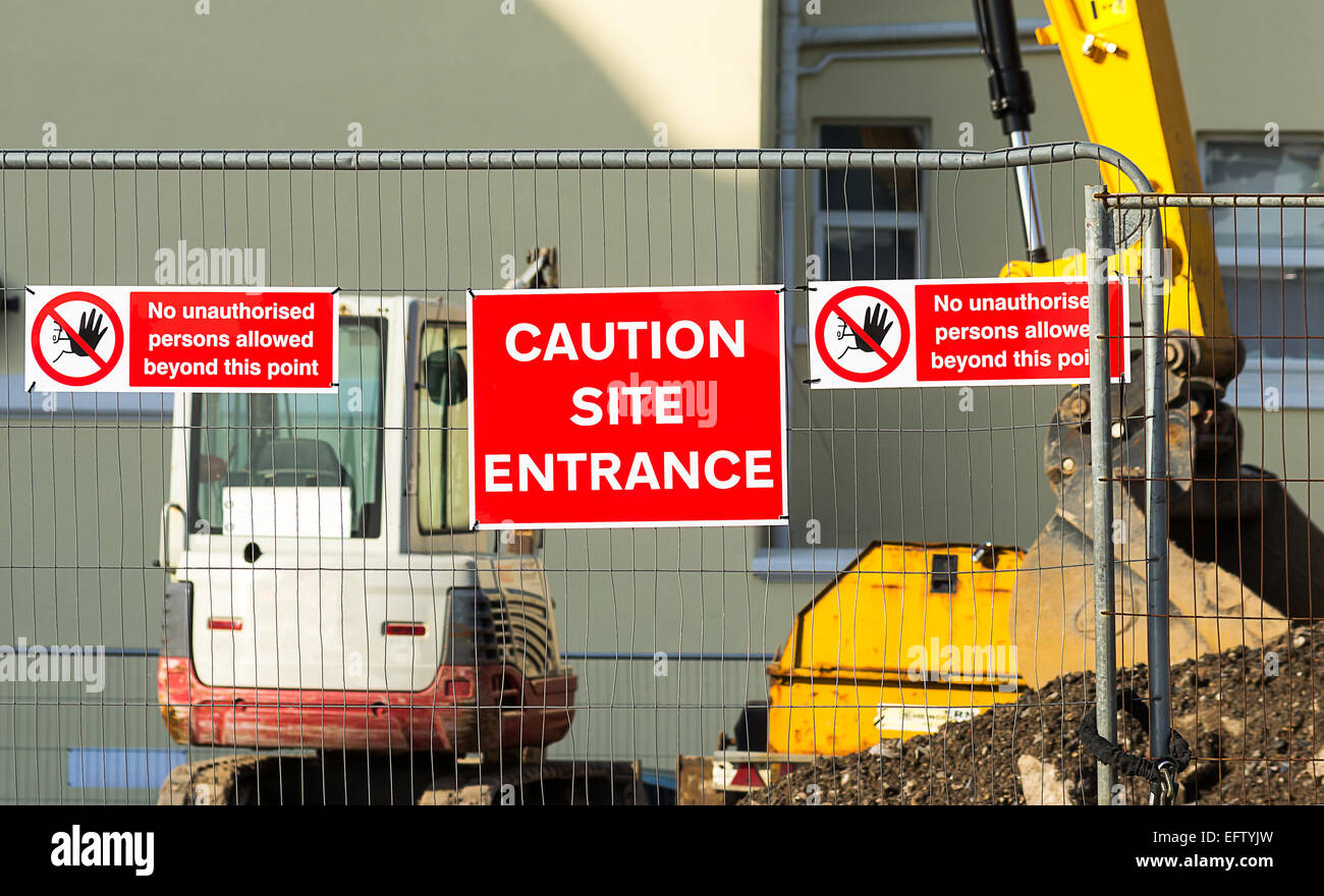 Caution demolition sign hi-res stock photography and images - Alamy