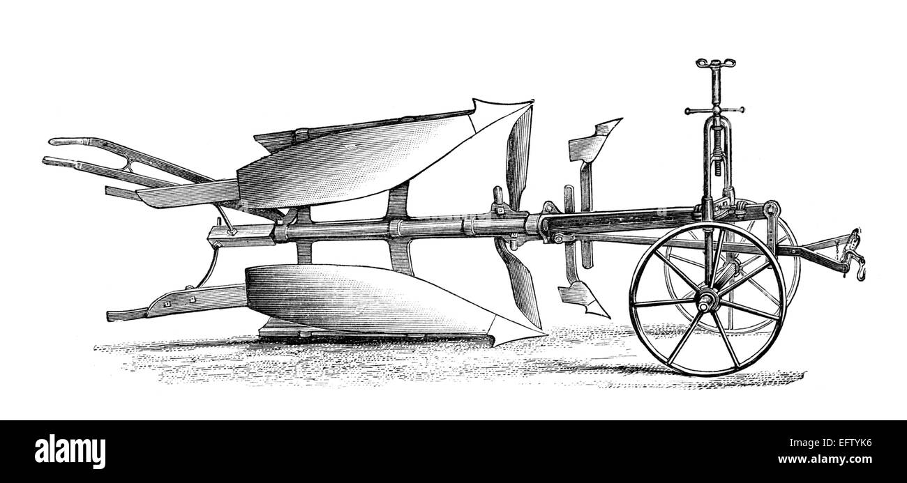 Victorian plough Cut Out Stock Images & Pictures - Alamy