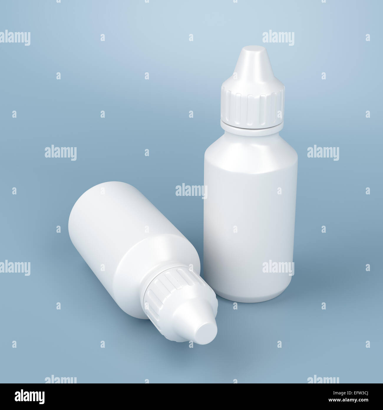 Two plastic containers for eye drop Stock Photo - Alamy