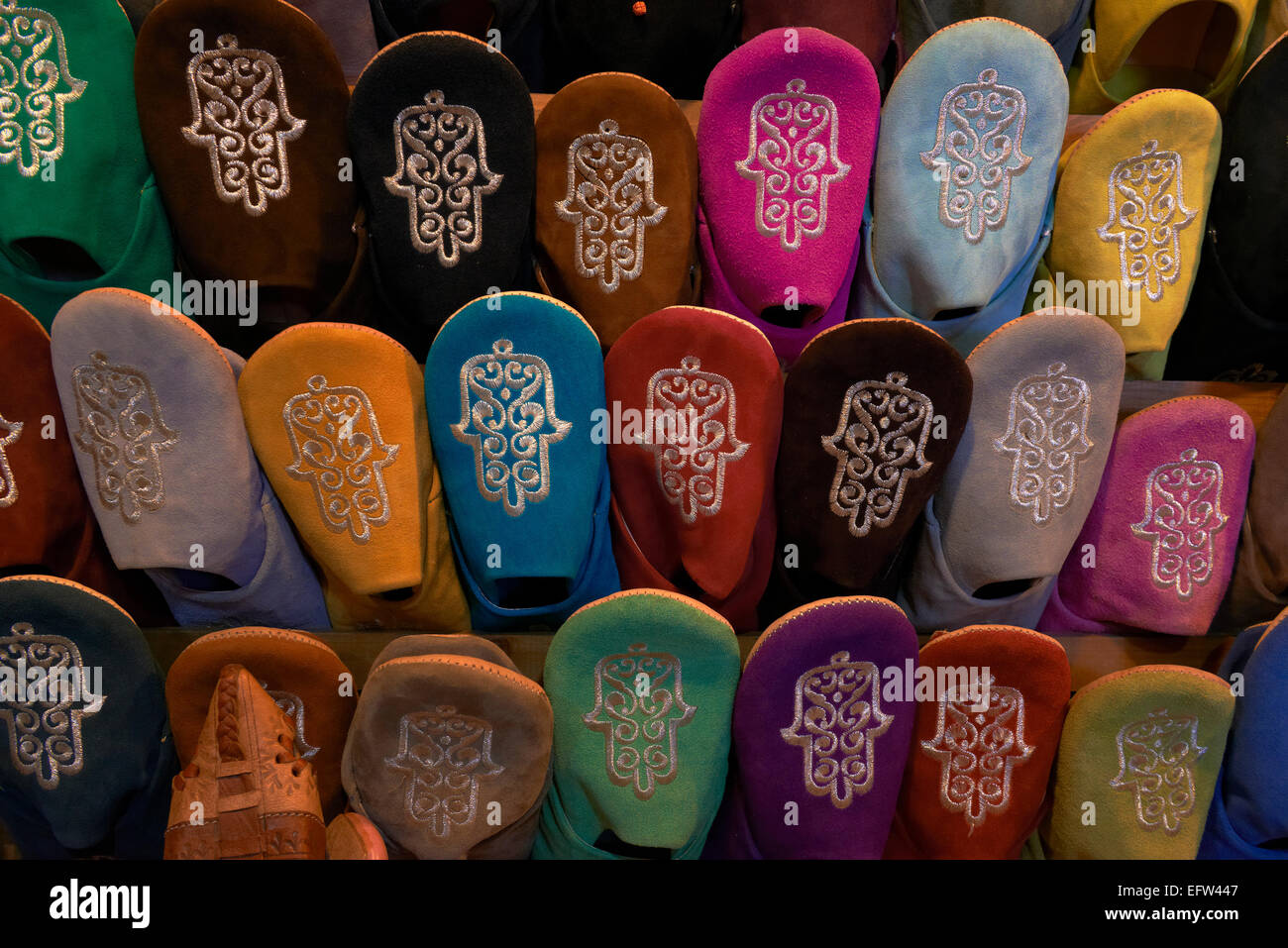 Babouches, Traditional footware, Medina, Marrakech, Souk, UNESCO World ...