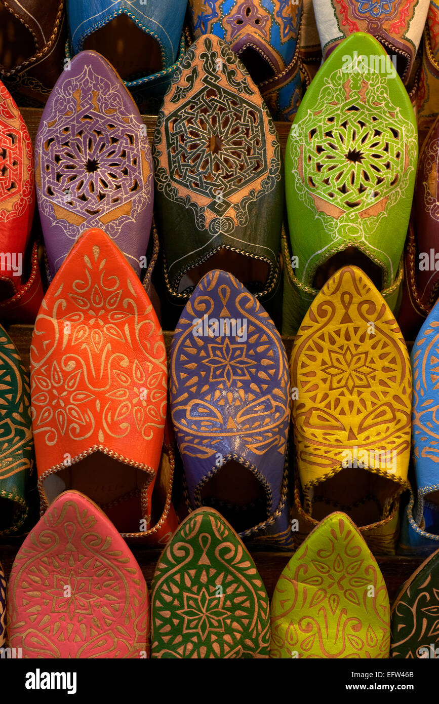 Babouches, Traditional footware, Medina, Marrakech, Souk, UNESCO World ...