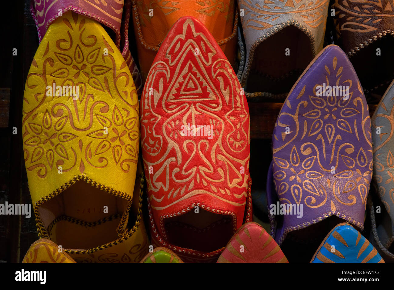 Babouches, Traditional footware, Medina, Marrakech, Souk, UNESCO World ...