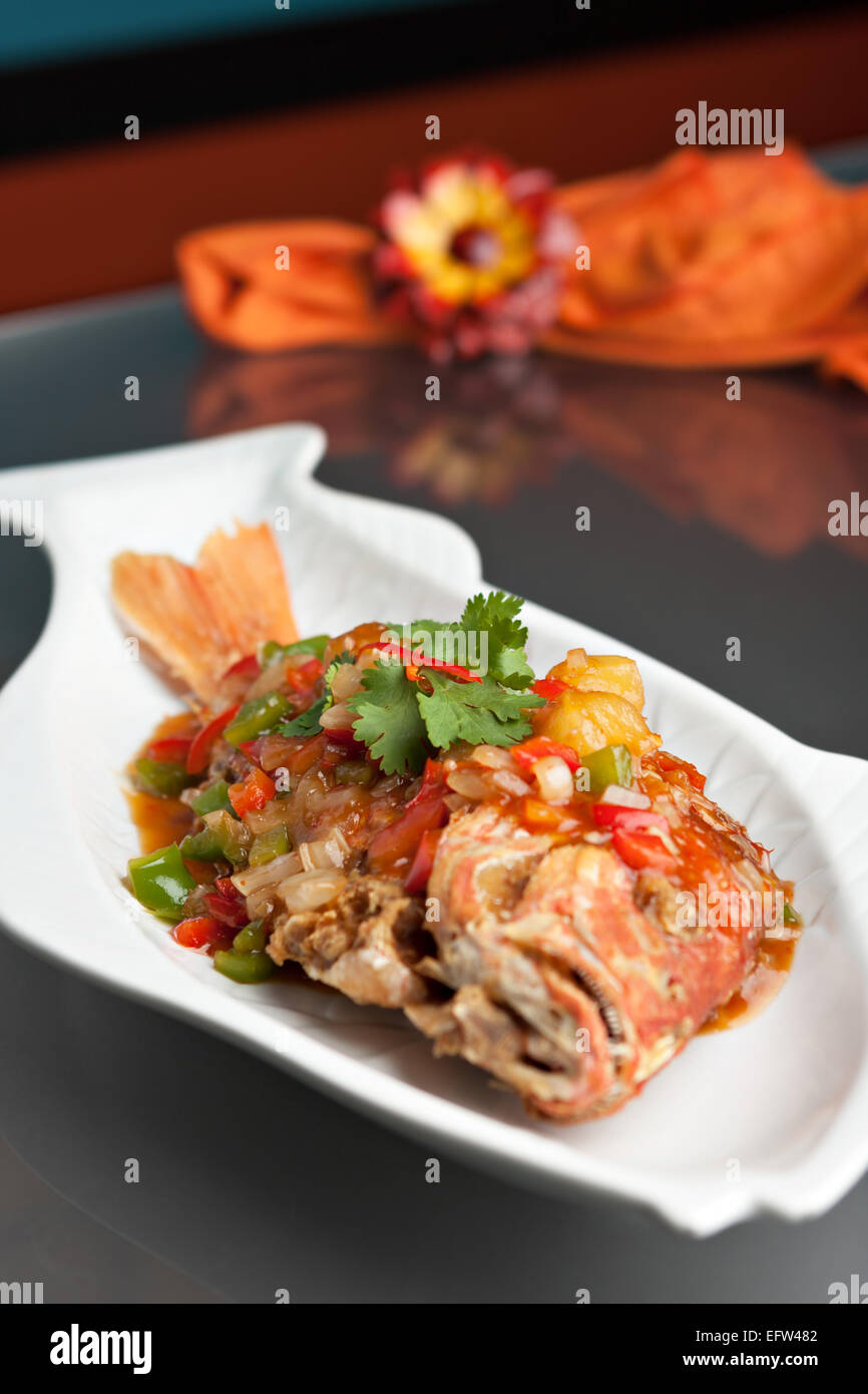 Thai Tamarind Red Snapper Stock Photo - Alamy