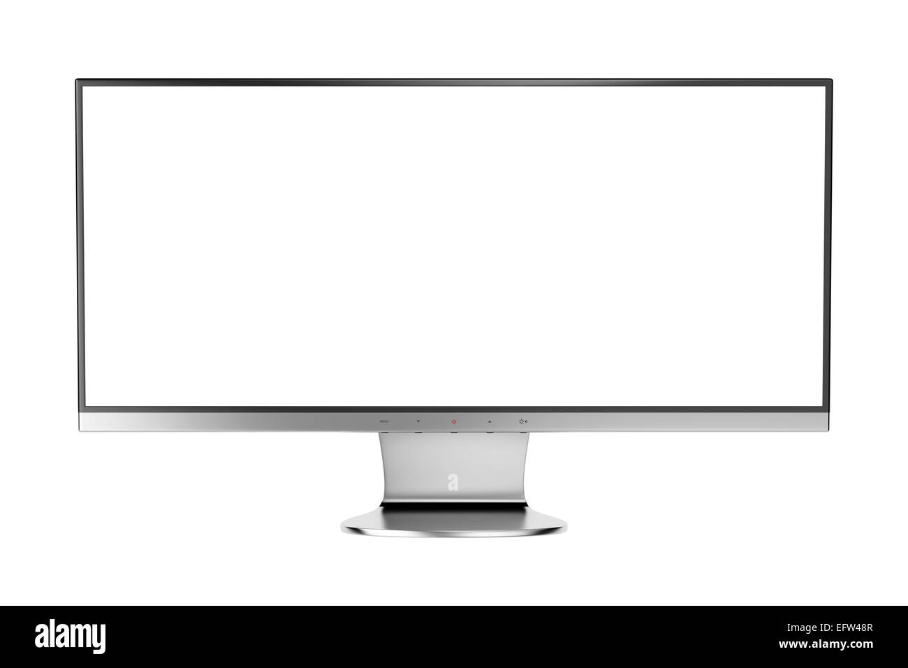 Widescreen display isolated on white background Stock Photo - Alamy