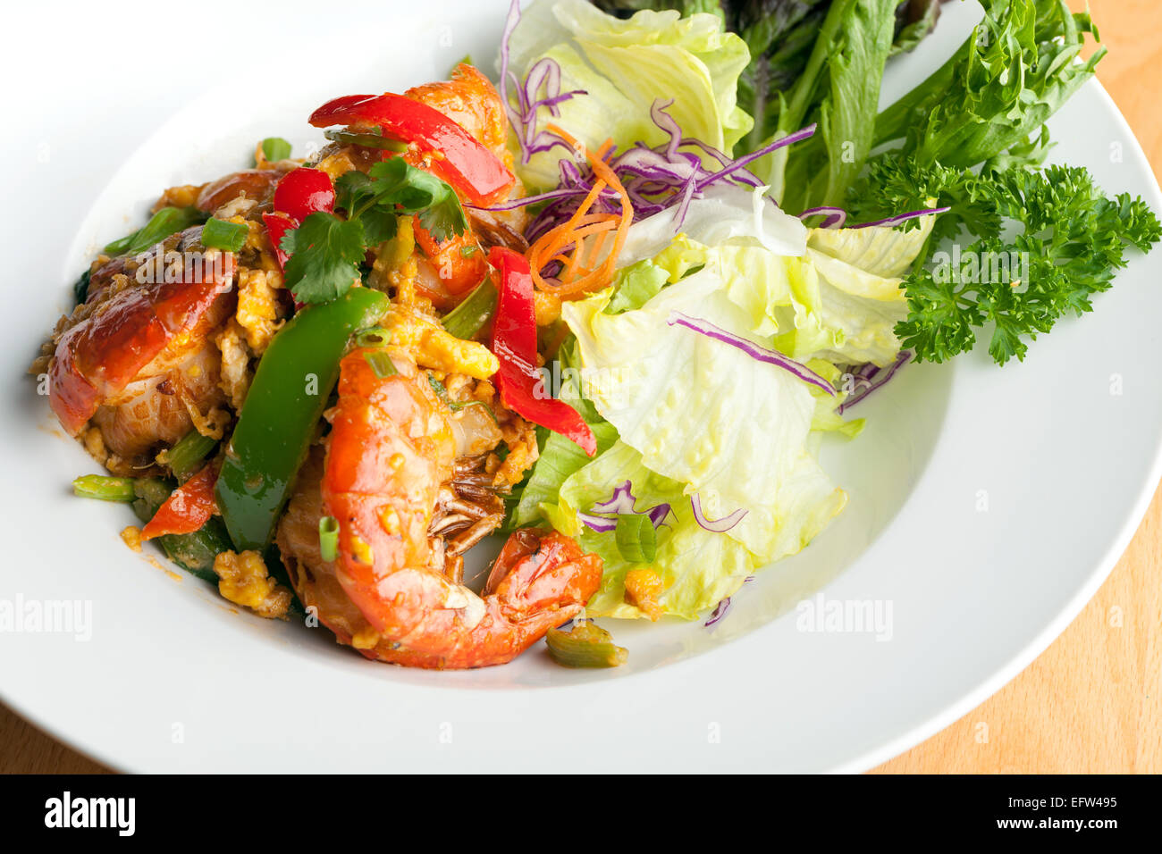 Thai Jumbo Shrimp Salad Stock Photo - Alamy