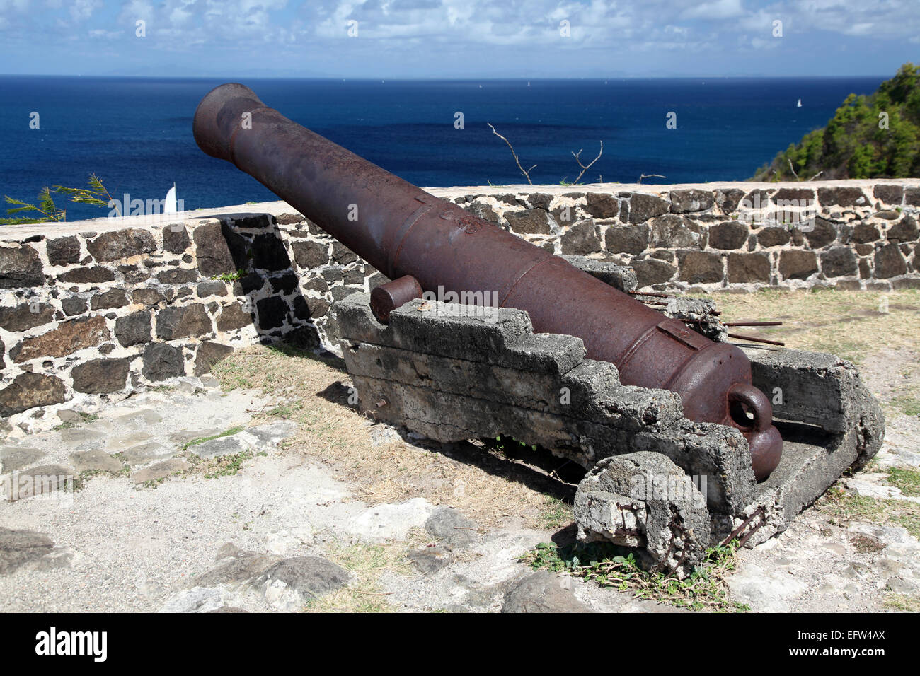 A decrepit British cannon a legacy of the turbulent history of St ...