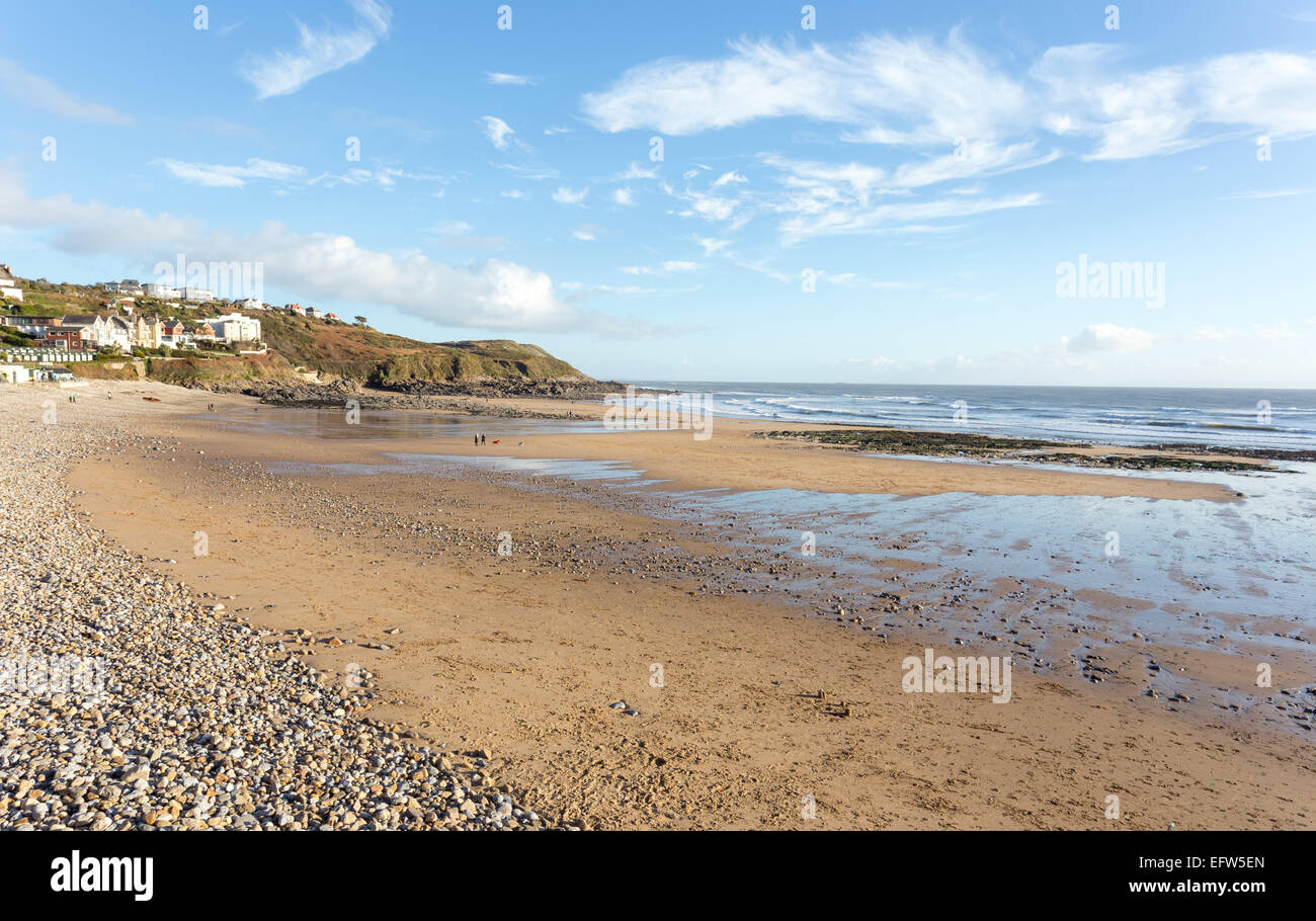 Langland Bay on the South Wales Coast Path on the Gower Peninsula Stock ...