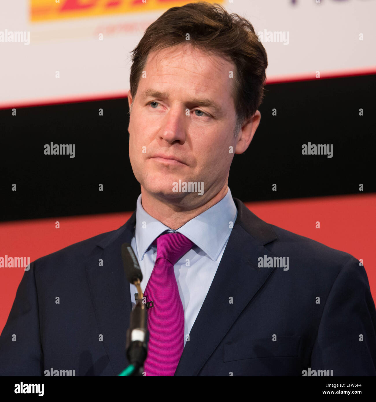 Deputy Prime Minister Nick Clegg MP, pictured speaking at the British ...