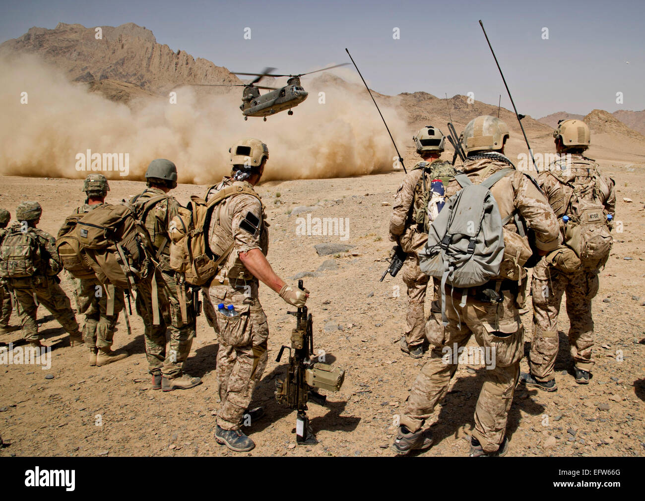 US special force commandos provide security as Afghan National Army ...