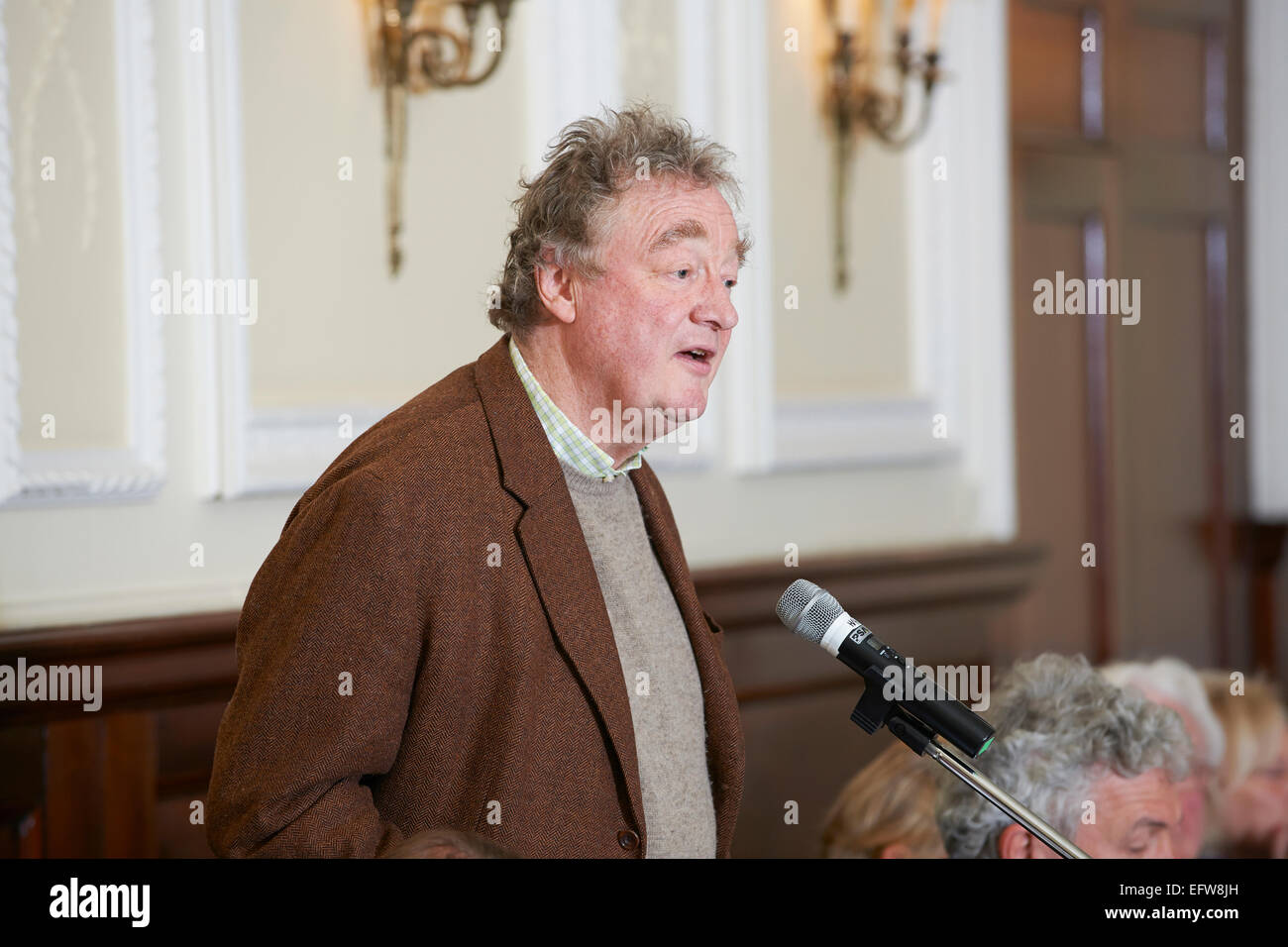 Christopher Simon Sykes at the Oldie Literary Lunch 10-02-15 Stock ...
