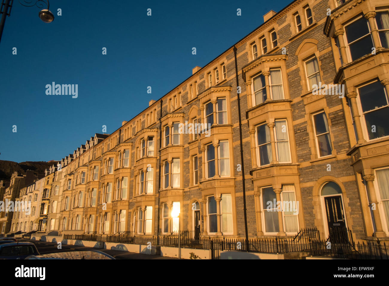 Terraced houses along Victoria Terrace,with views of beach, and ...