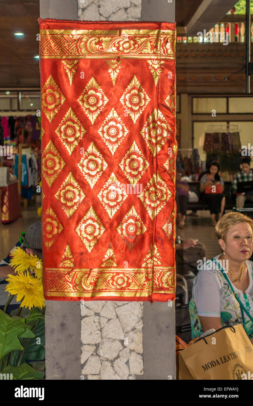 Woven gilt cloth in Bali, Indonesia Stock Photo - Alamy