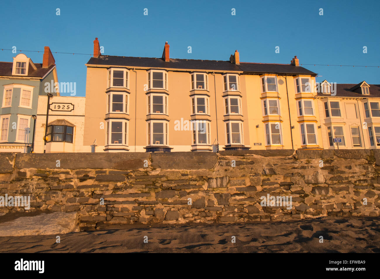 Terraced houses along Victoria Terrace,with views of beach, and ...