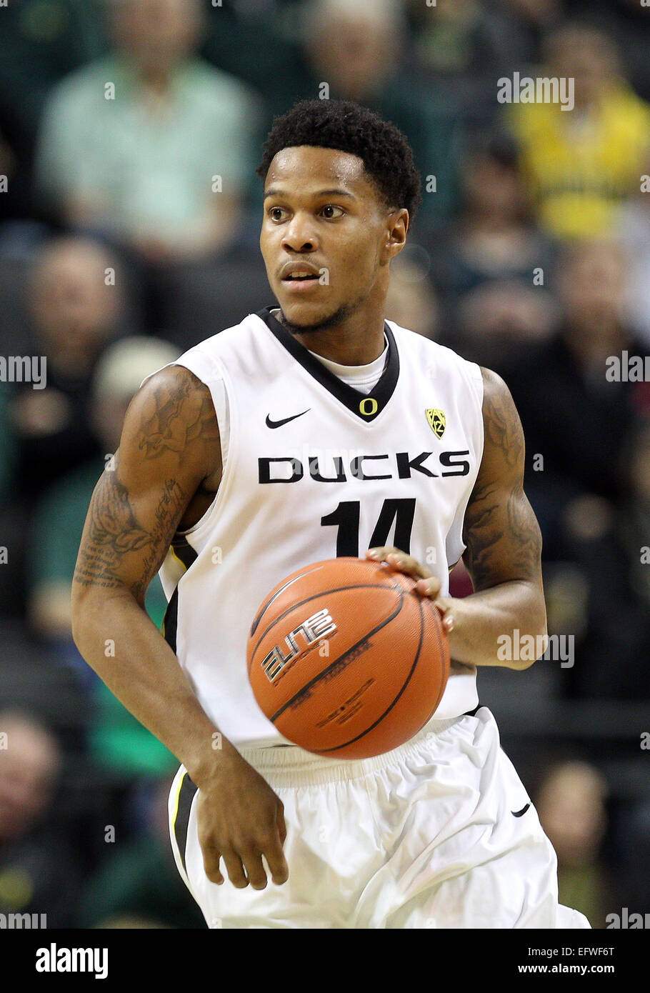 February 08, 2015: Oregon Ducks guard Ahmaad Rorie (14) during the NCAA ...