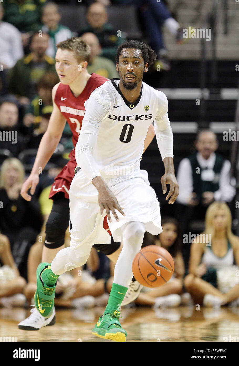 February 08, 2015: Oregon Ducks forward Dwayne Benjamin (0) during the ...