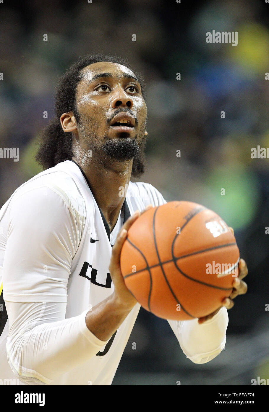 February 08, 2015: Oregon Ducks forward Dwayne Benjamin (0) during the ...