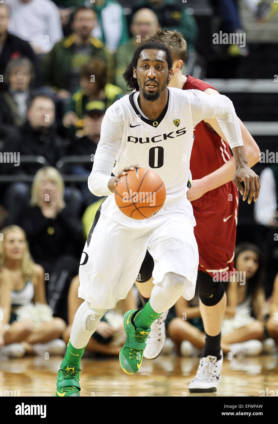 February 08, 2015: Oregon Ducks forward Dwayne Benjamin (0) during the ...