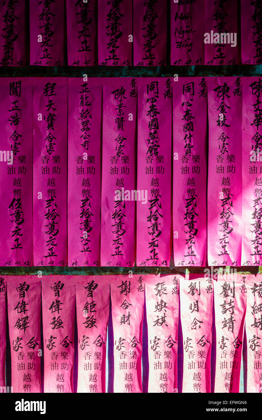 Prayer sticks at Thien Hau Pagoda in Cholon (Chinatown), Ho Chi Minh ...