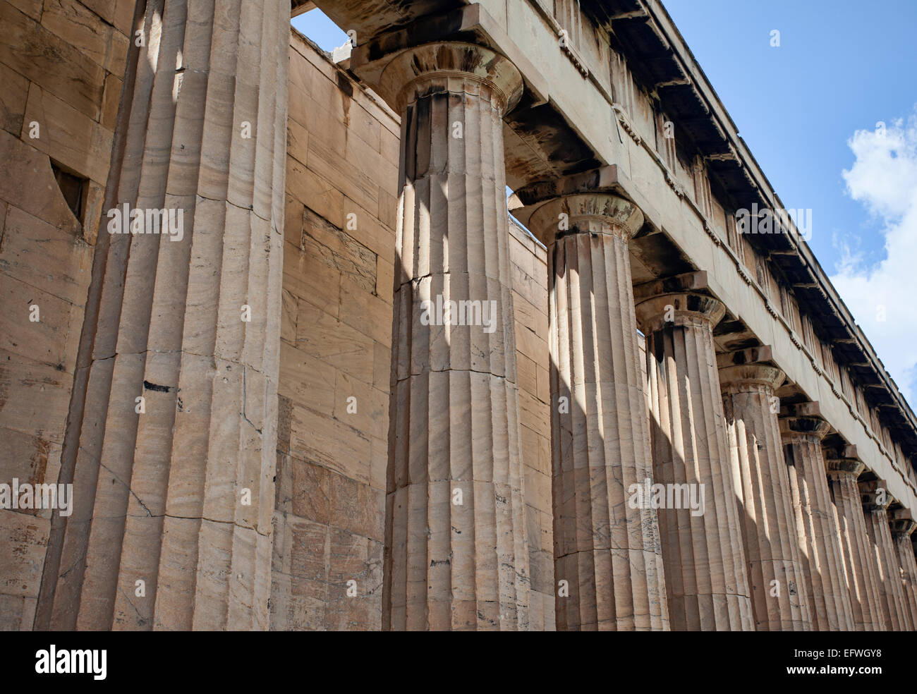 Athens, Greece acropolis ancient Agora temple columns Stock Photo - Alamy