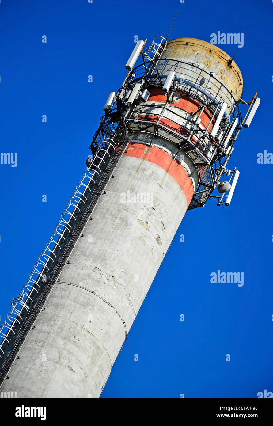 Smoke stack of the power plant Stock Photo - Alamy
