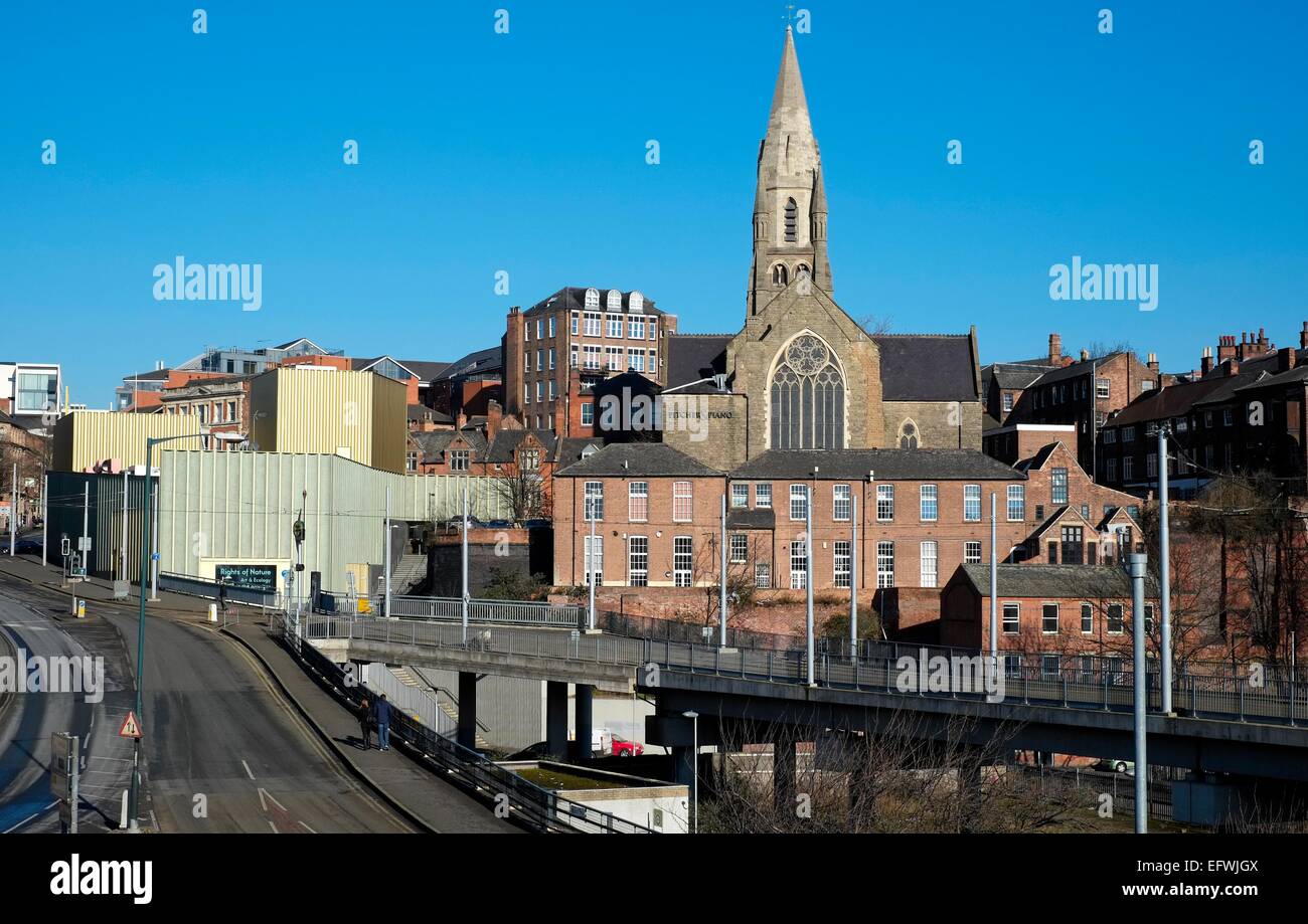 Nottingham city skyline England UK Stock Photo - Alamy