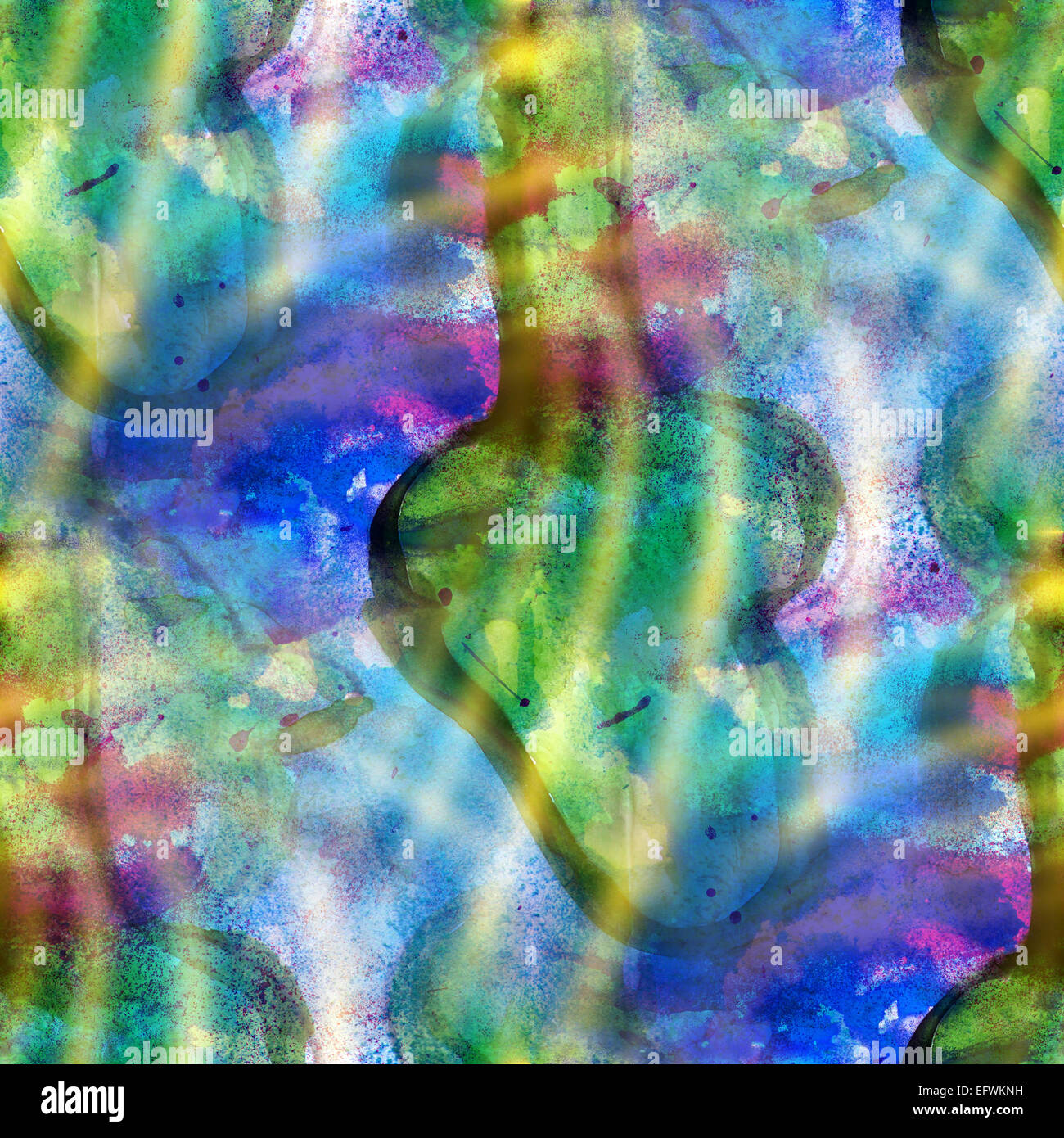 ink blue, green seamless cubism abstract art Picasso texture watercolor ...