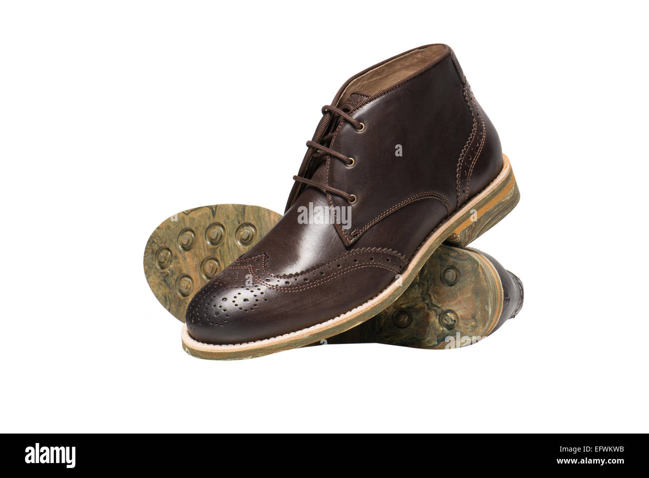 Close up brown shoes on Cut Out Stock Images & Pictures - Alamy