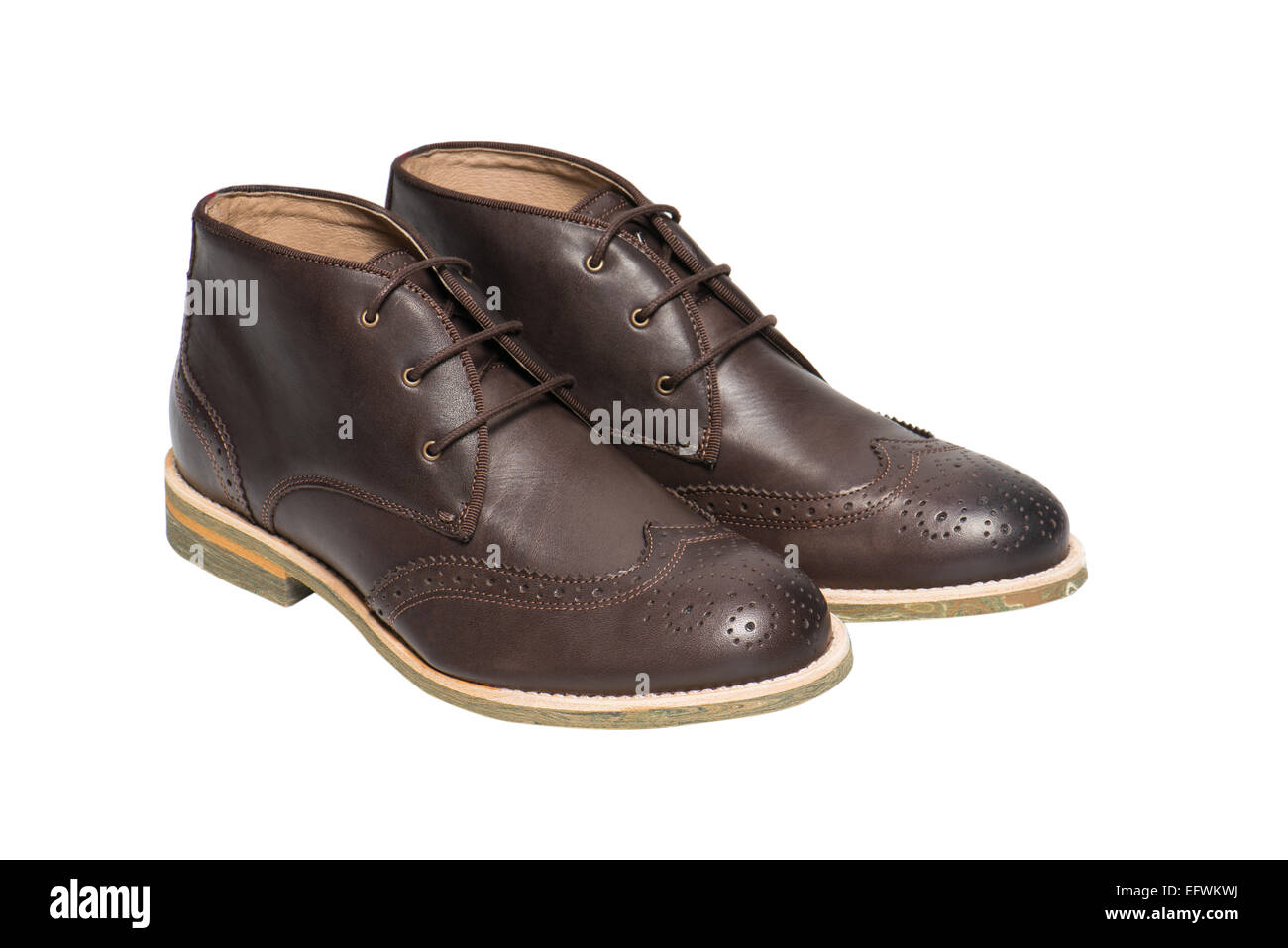 Close up brown shoes on Cut Out Stock Images & Pictures - Alamy