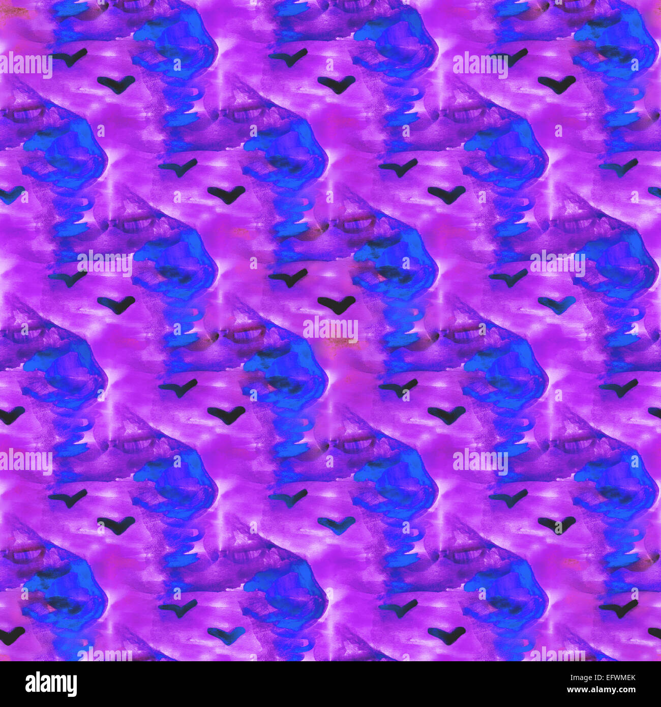 palette purple style picture frame watercolor seamless background Stock ...