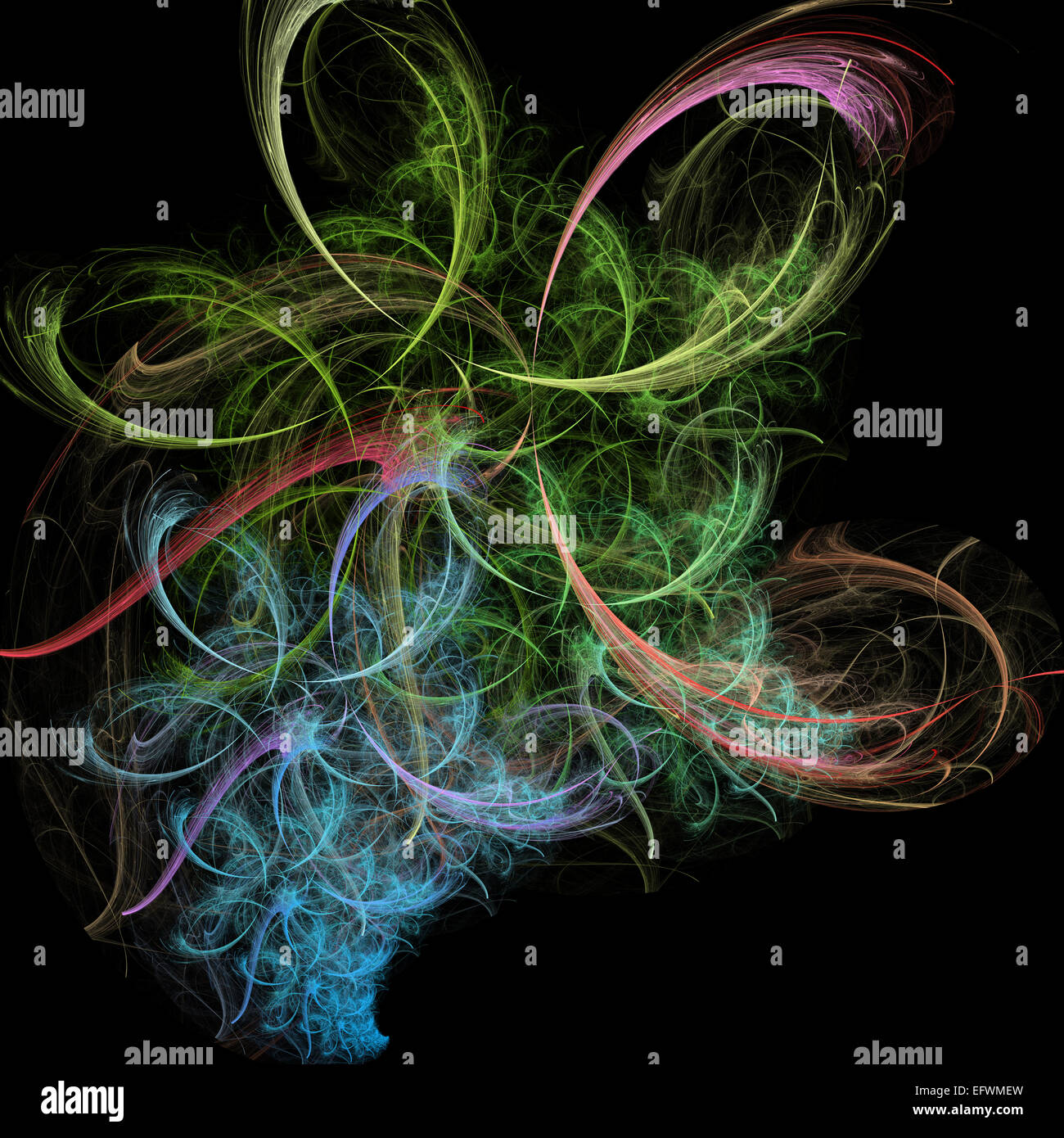 Elegant fractal design, abstract art, sparkling space flowers Stock ...